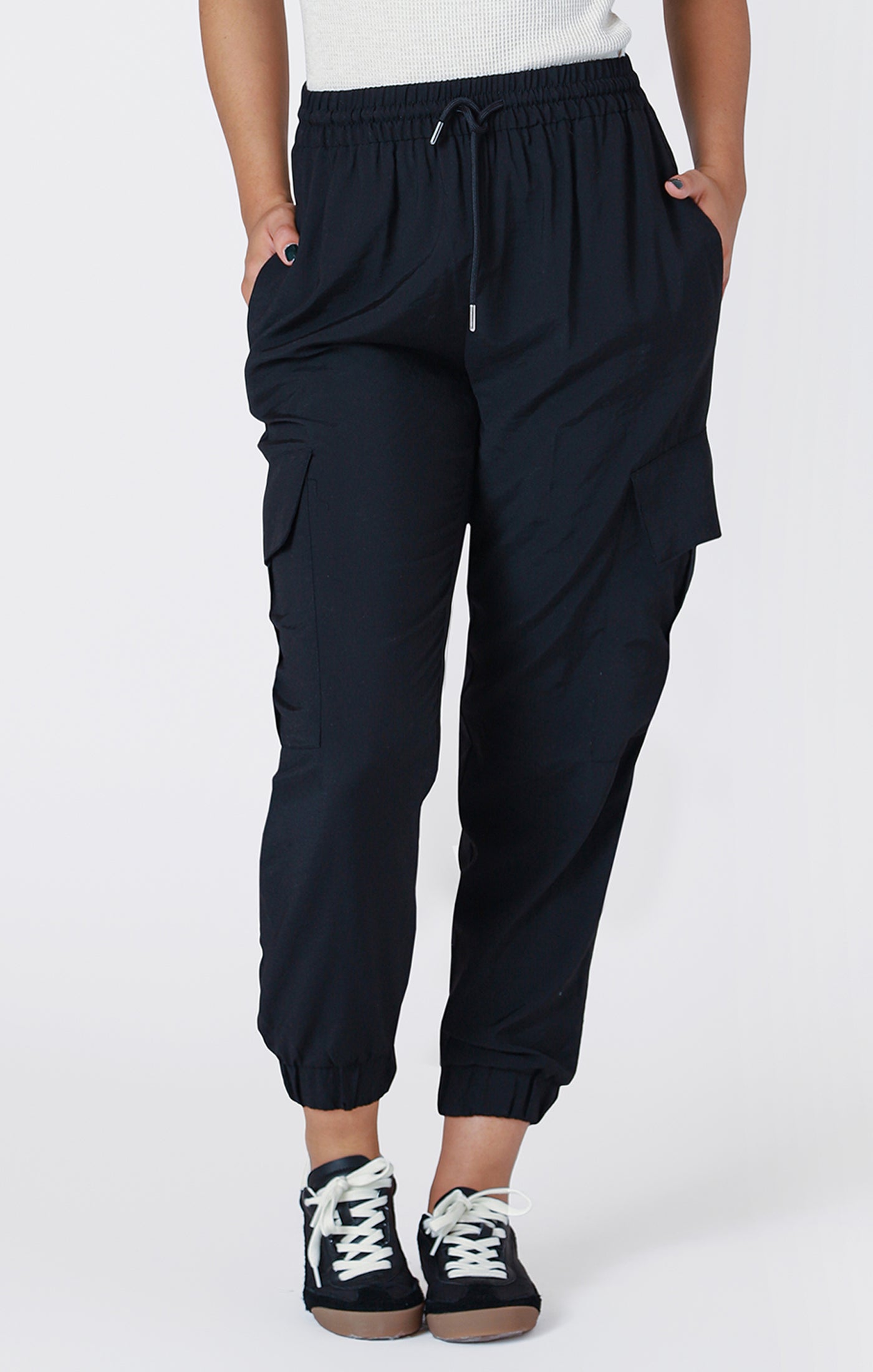 ELASTIC WAIST CARGO PANTS